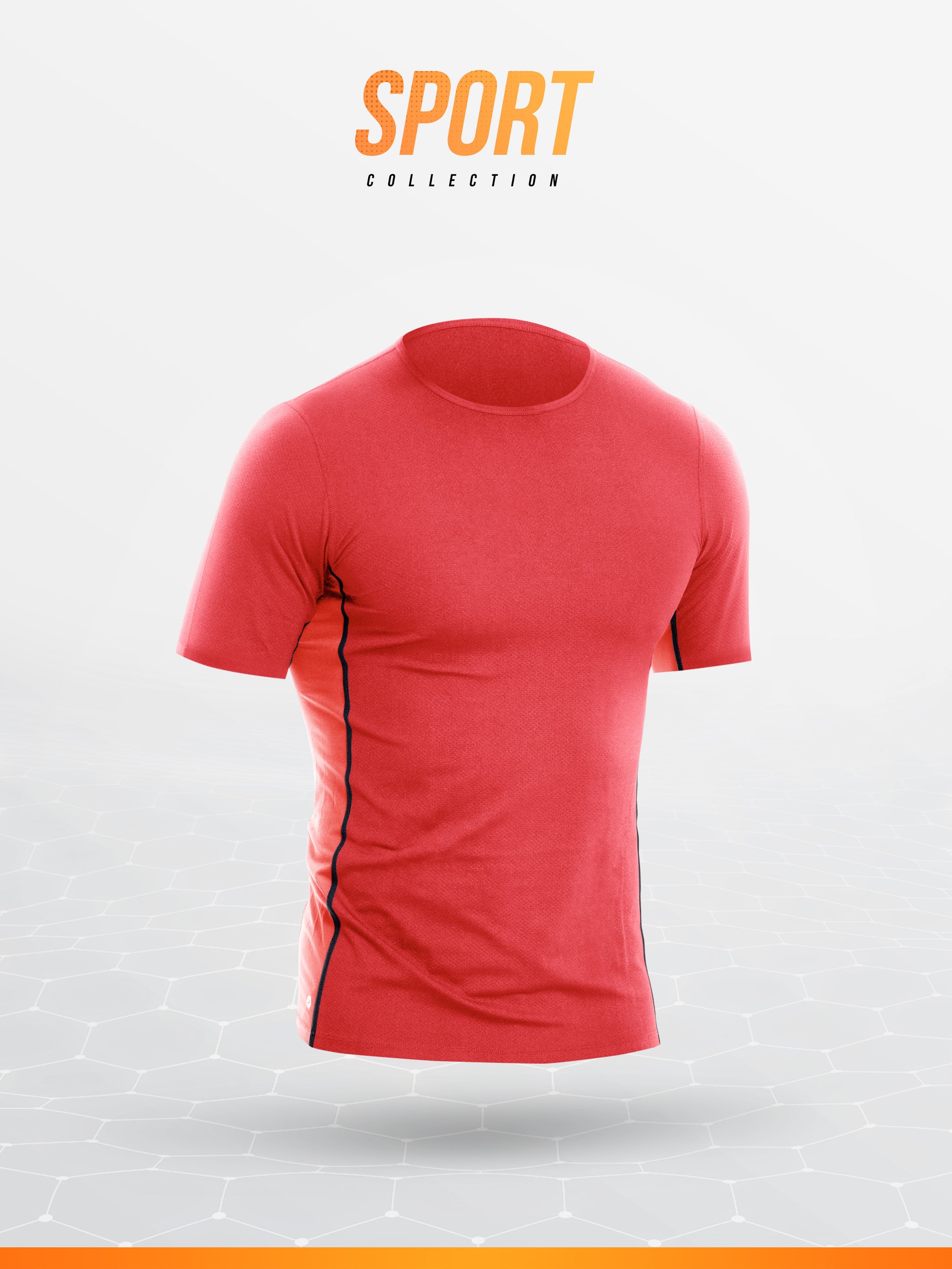 MEN'S RED SPORTS SHORT SLEEVE T-SHIRT RED TSHIRT