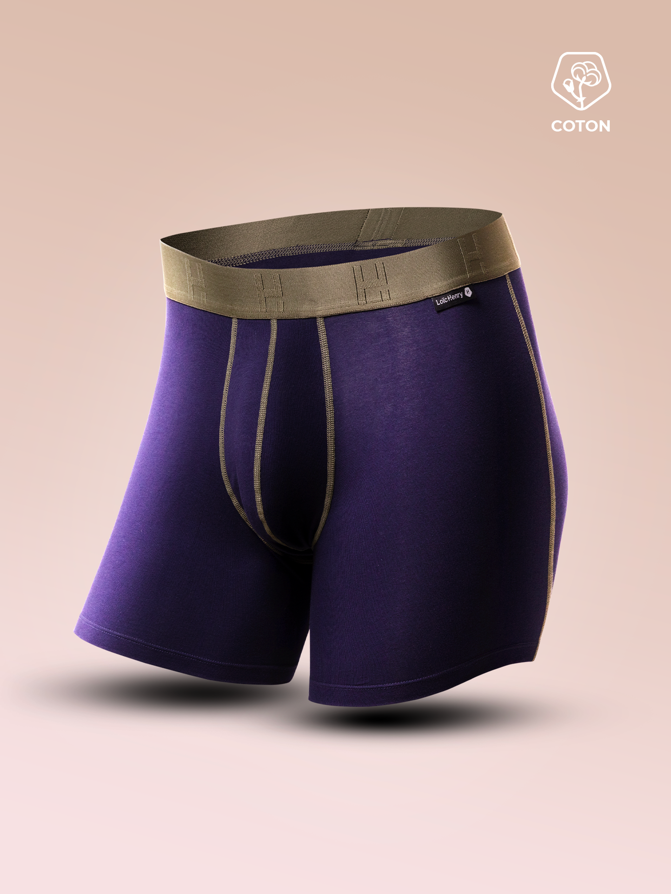 BOXER HOMME COTON MARINE BLUE NOTE