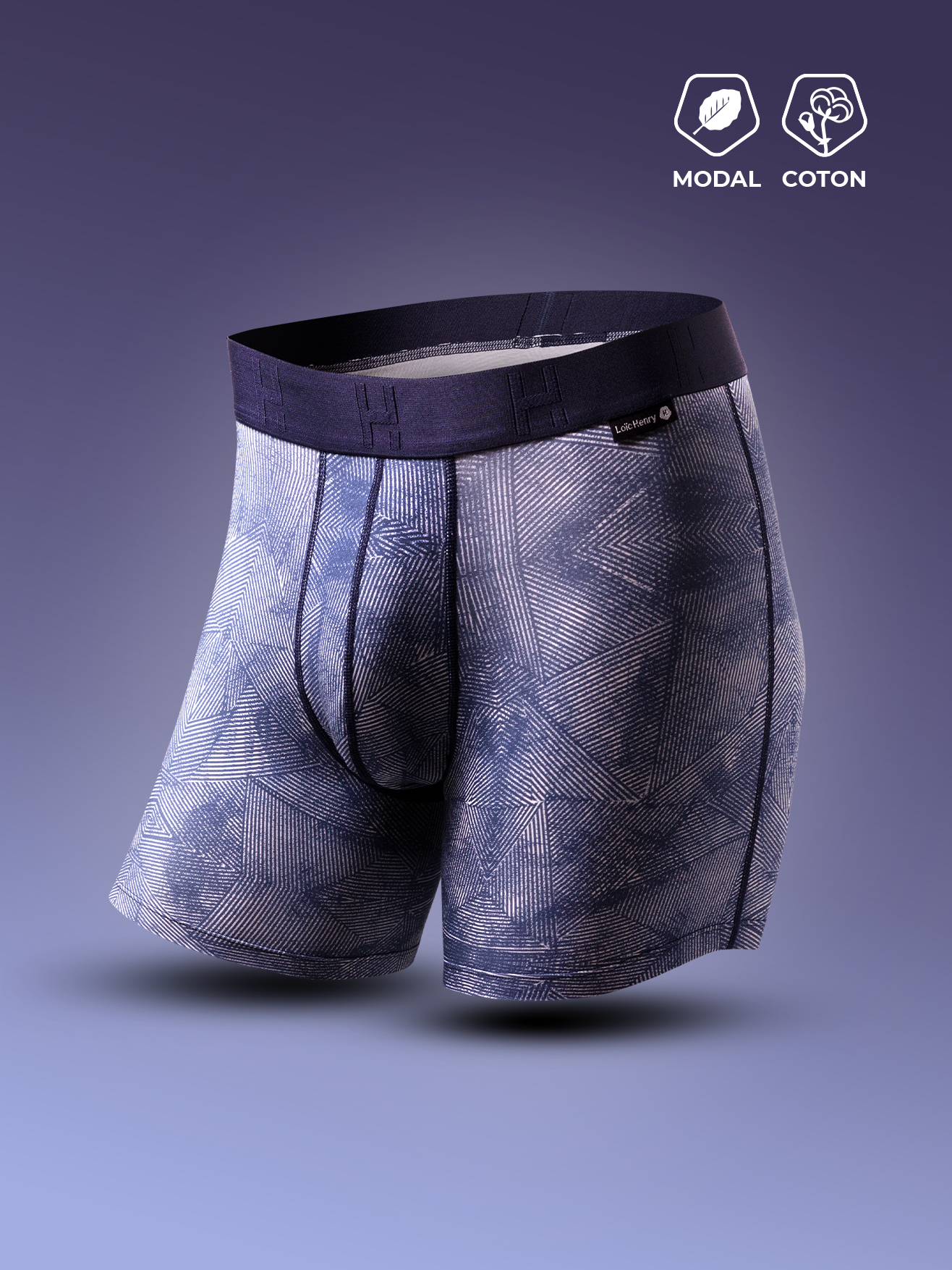 BOXER HOMME MODAL COTON MARINE BLEU DENIM